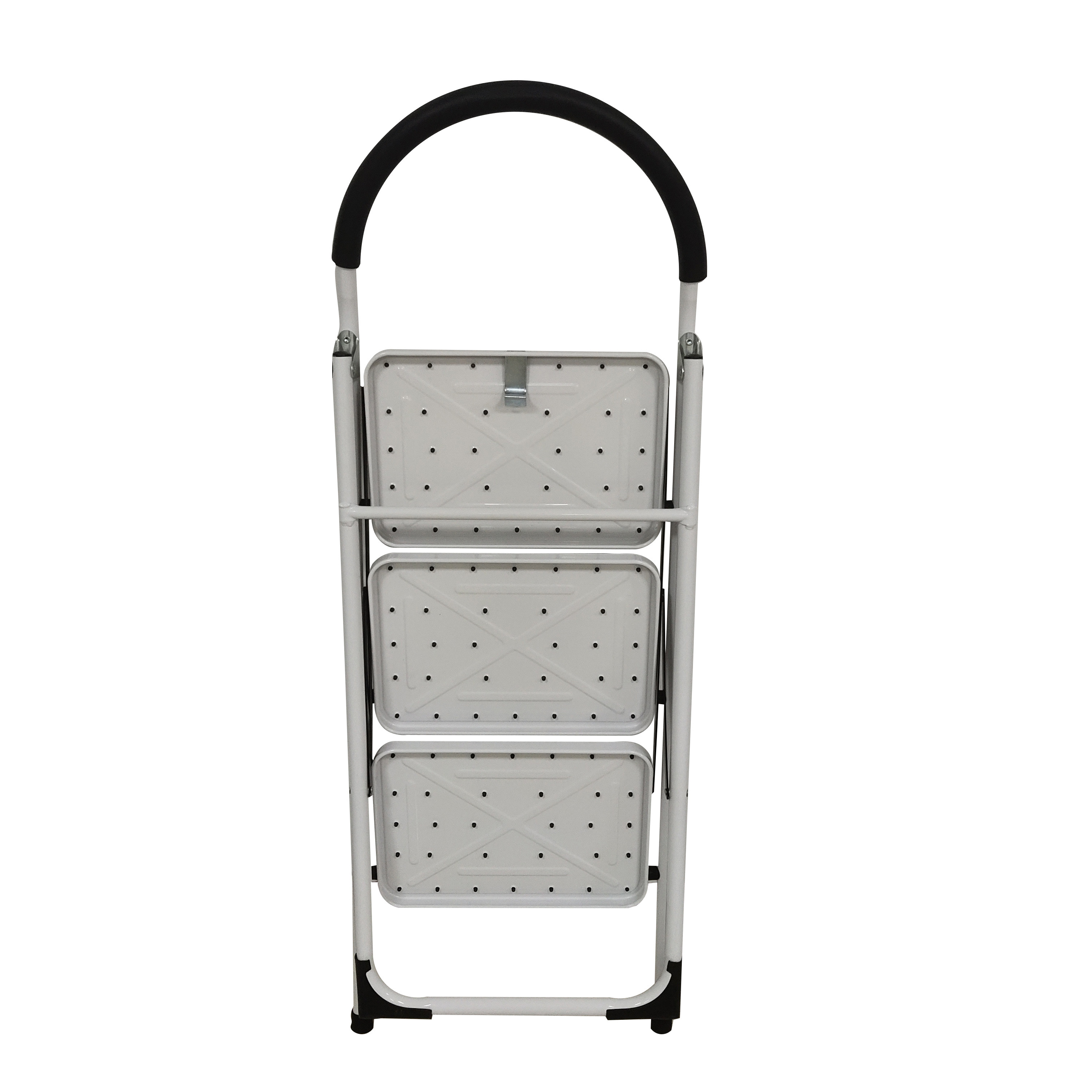 Buy Kitchen Step Ladder Steel Folding Ladder 3 Steps Safety Folding ...