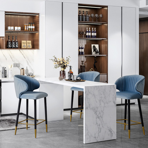 Buy Light Luxury Modern Household High Stools Bar Stools Bar Counter ...