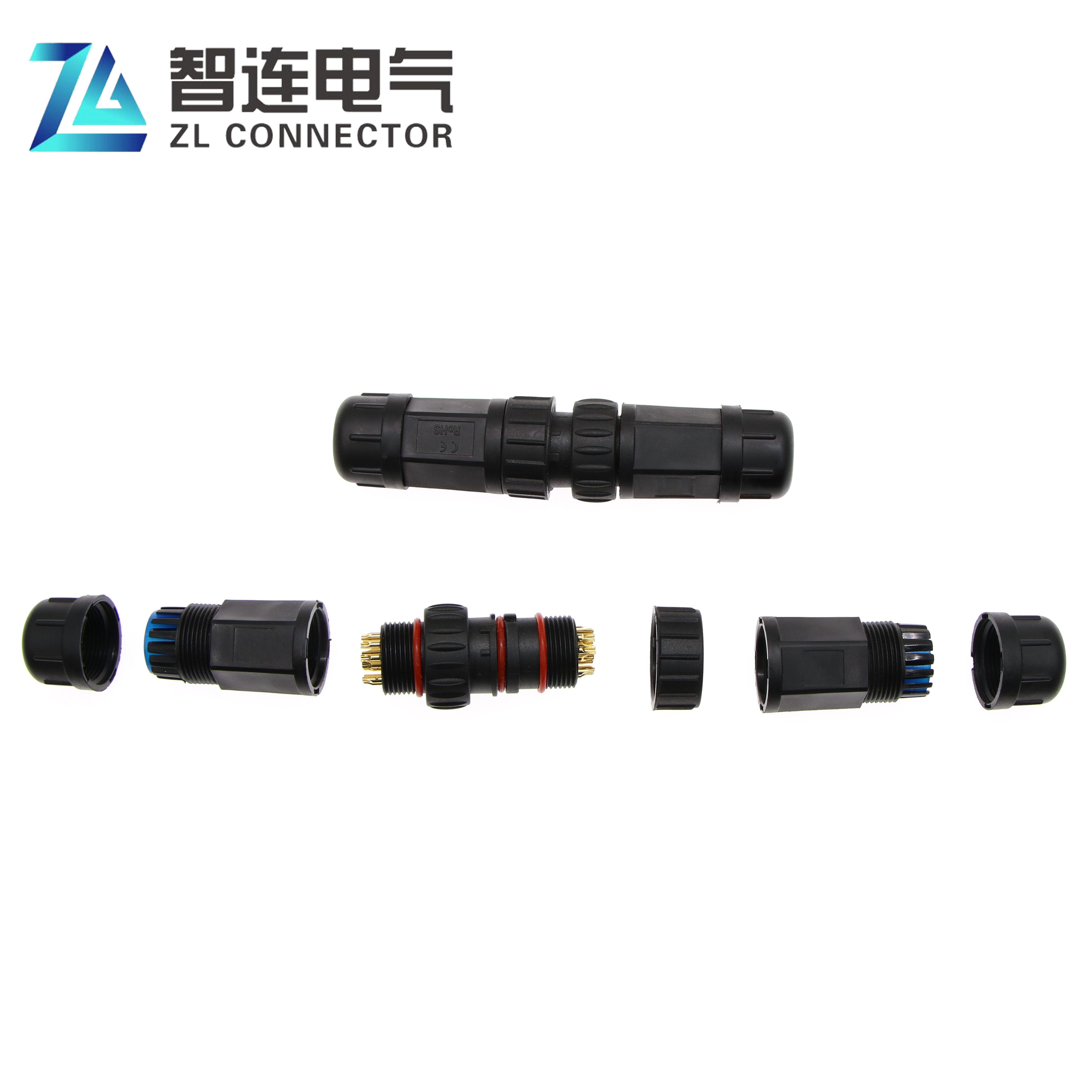 Buy M19 Waterproof Circular Bulkhead Cable With Screw Fixing Wire ...