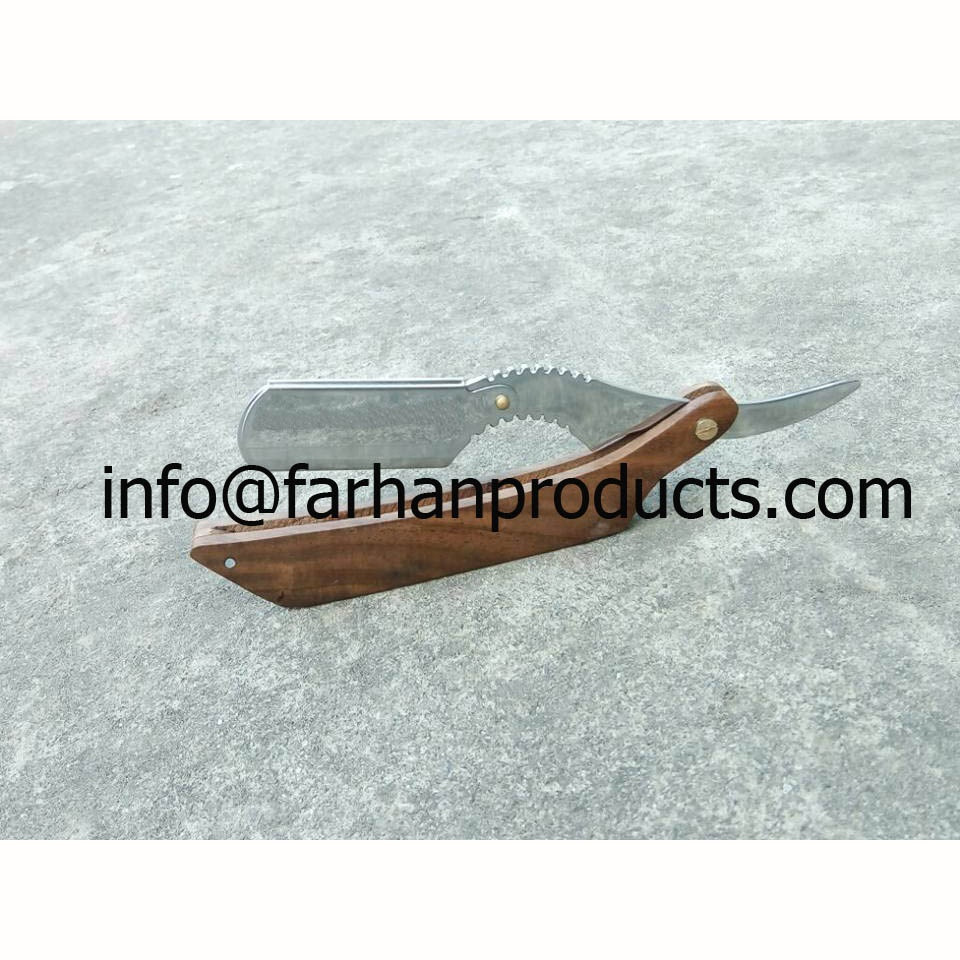 Buy Men Straight Barber Edge Steel Razors Folding Shaving Knife Barber ...