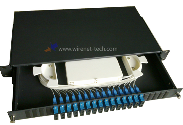 Buy Optical Fiber Rack Mount Sliding Type 24 Port 3m Patch Panel With ...
