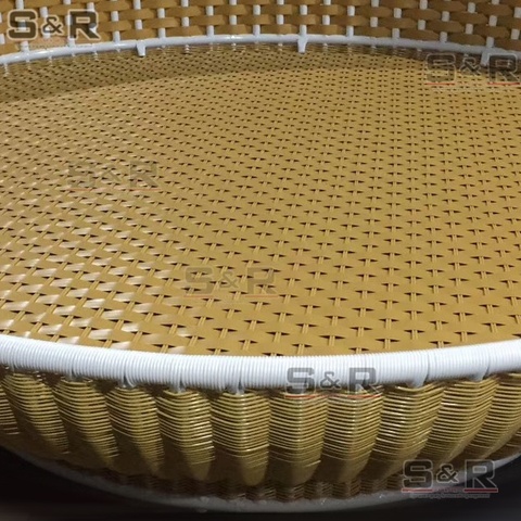 Buy Outdoor Hanging Daybed Garden Swing Bed Wicker Round Hanging Rattan ...