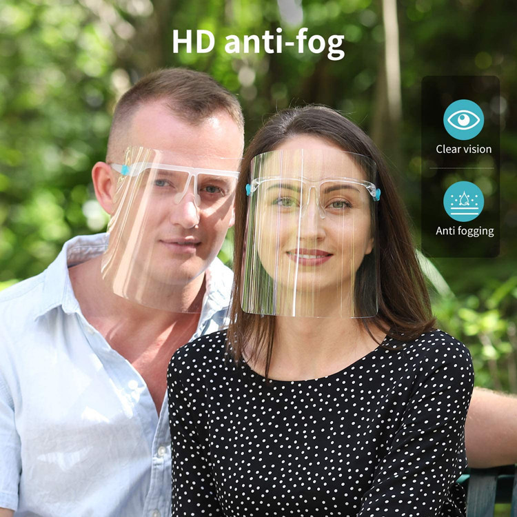 Buy Oversized Clear Full Transparent Plastic Face Shields Glasses With ...