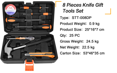 Buy Solude Plastic Toolbox Storage Case Screwdriver Plier Hammer 8 Pcs ...