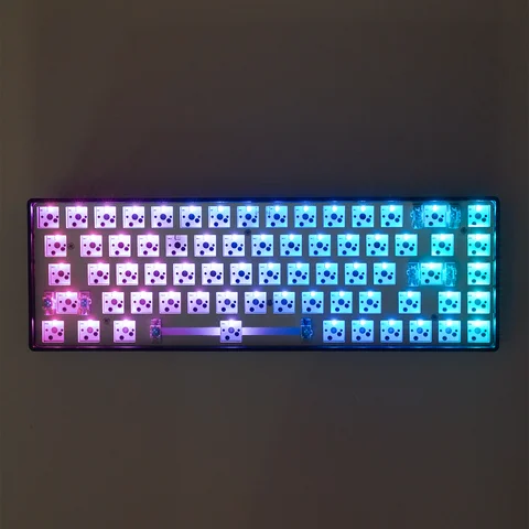 Buy Steel Mechanical Keyboard Kit Mk68 White/black Rgb Diy Gaming ...