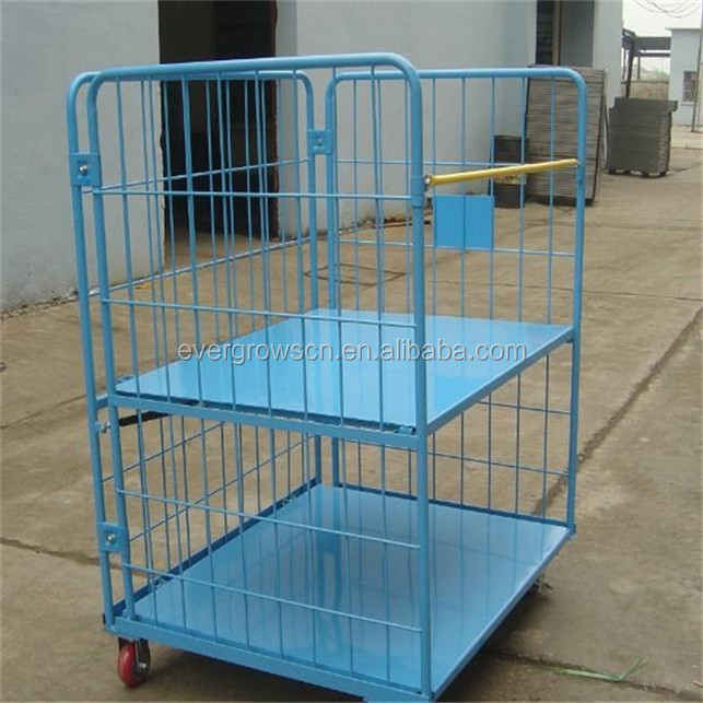 Buy Warehouse Roll Cage With Divider Rolling Security Cage Wire Cages ...