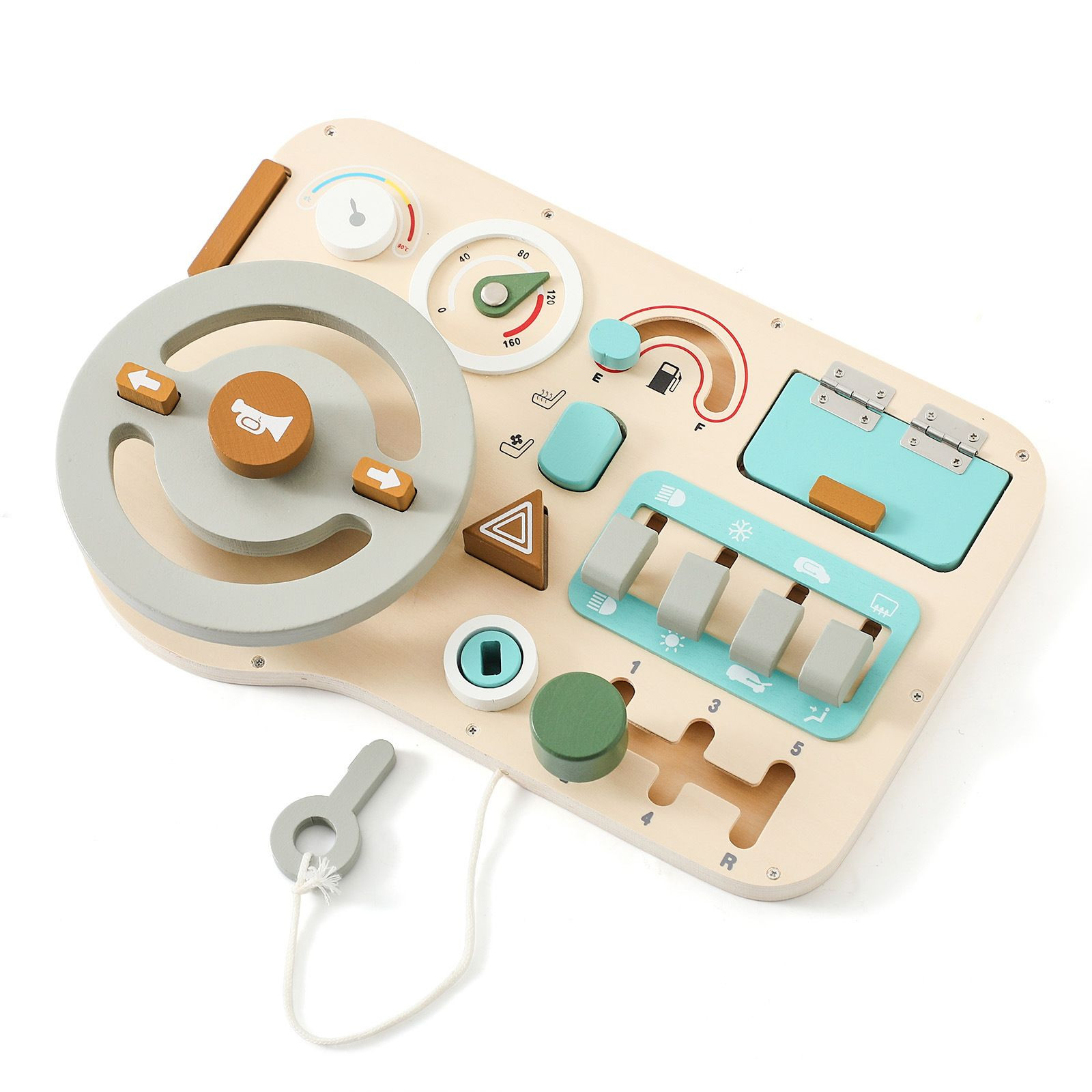 Buy Wooden Car Busy Board For Kids – Montessori Educational Toy, Fine ...