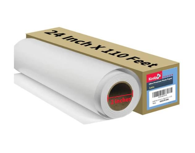 Buy Koala 72lb Satin Premium Photo Paper Roll 24 Inches X 110 Feet from ...