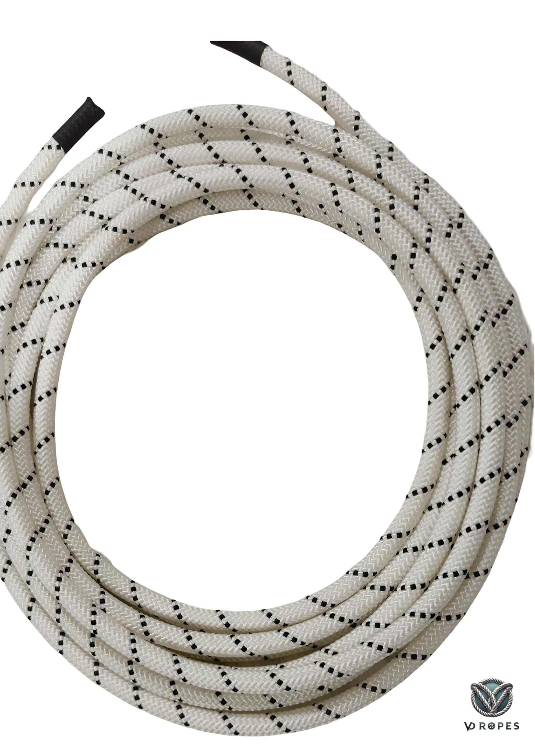 Buy Vd Ropes Premium Double-braided Polyster Climbing Rope, White With ...