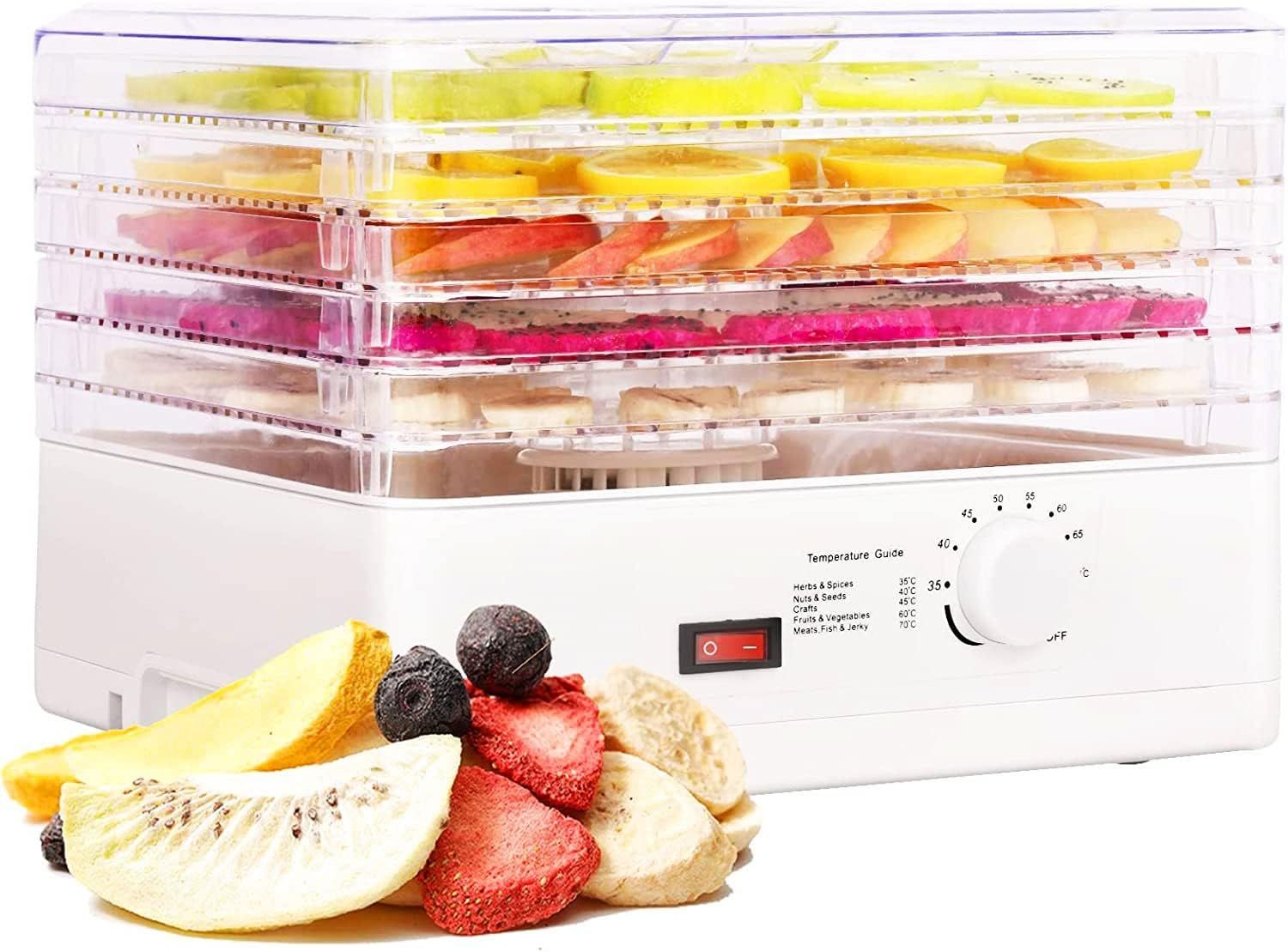Buy 350w 5-layers Food Dehydrator Commercial Home Dual-use Food Dryer ...