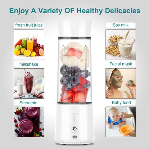 Buy 500ml Portable Electric Fruit Juicer Usb Rechargeable Smoothie ...