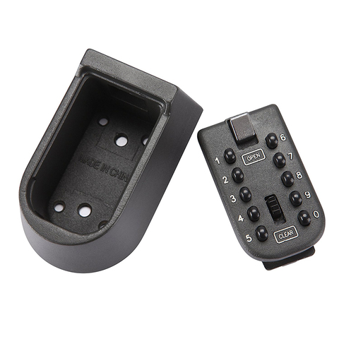 Buy 10-digit Push Button Wall Mount Key Storage Box Combination Lock ...