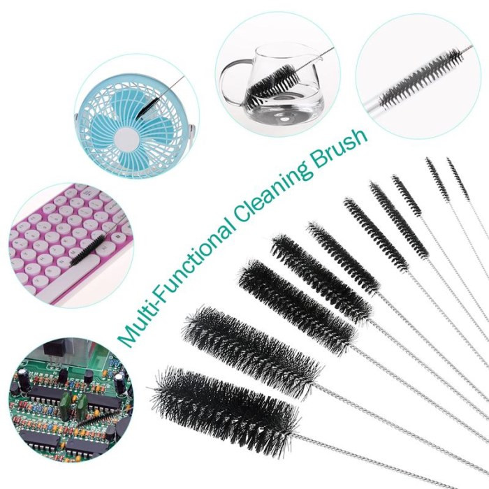 Buy 10pcs Nylon Tube Brushes Kit Nylon Skinny Pipe Tube Cleaner Set For ...