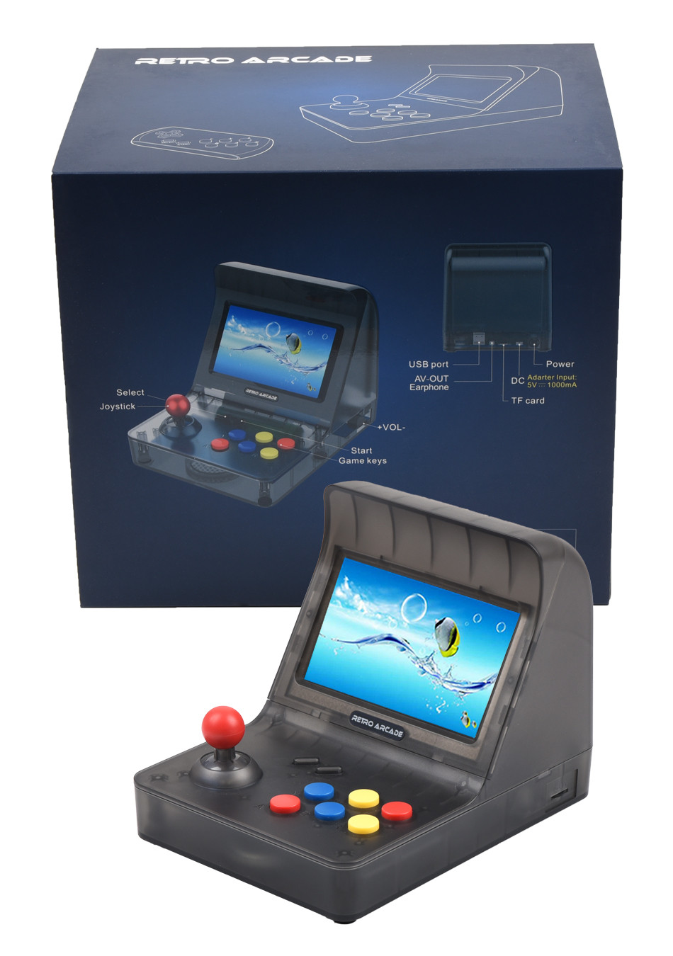 Buy 3000 Games Retro Portable Mini Arcade Video Game Console 4.3 Inch ...