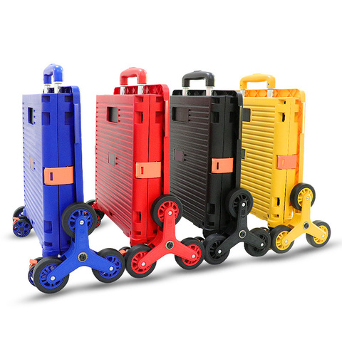 Buy 6 Wheel Climbings Tair Plastic Mini Folding Luggage Supermarket ...