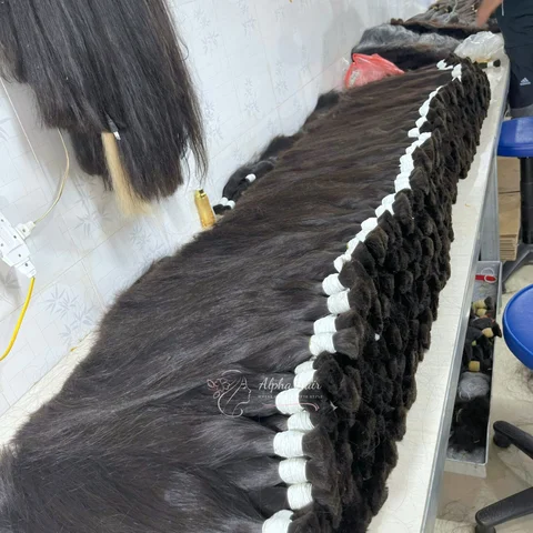 Buy Bone Straight Hair Extensions For Braiding Bulk Human Hair Bleach ...