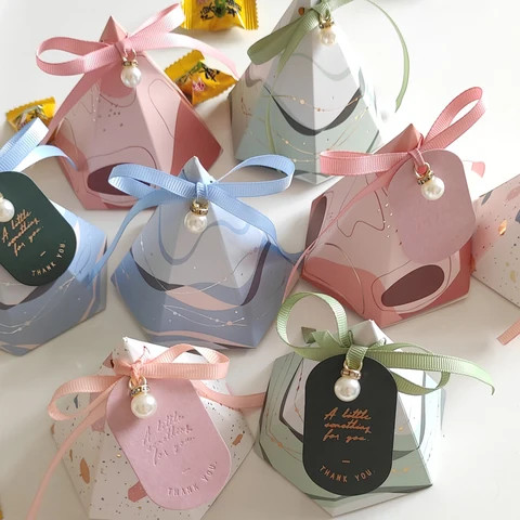 Buy Cone Pyramid Style Candy Box Packaging Small Paper Chocolate Boxes ...