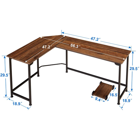 Buy Corner Desk With Cpu Stand Pc Laptop Study Writing Table For Home ...