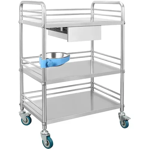 Buy Factory Price 3-tier 304 Stainless Steel Hospital Medicine Trolley ...