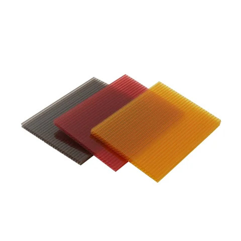 Buy Green Corrugated Uv Double Wall Polycarbonate Hollow Sheet Pc ...