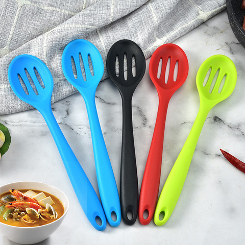 Buy Heat-resistant Kitchen Silicone Slotted Spoons Utensils Slotted ...