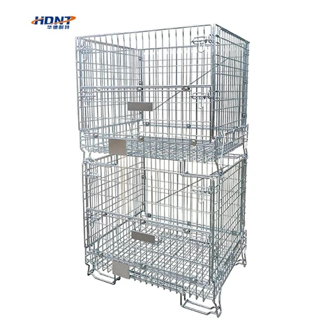 Buy Heavy-duty Galvanised Foldable Wire Crates Industrial Customised ...