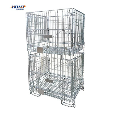 Buy Heavy-duty Galvanised Foldable Wire Crates Industrial Customised ...