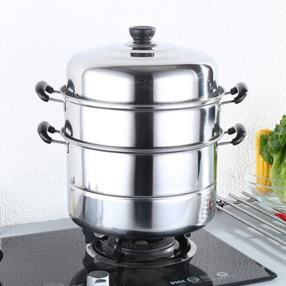 Buy Heavy Duty Stainless Steel Steamer Pot Set Stack And Steam Pot Set ...