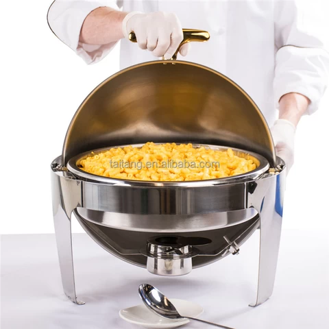 Buy Indian Restaurant Equipment Round Chafing Dish Buffet Serving ...