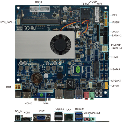 Buy Intel Core I5 I5-4210u Processor Motherboard With Lvds Hd-mi Vga ...