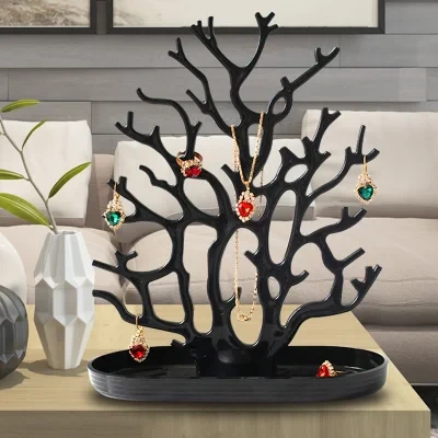 Buy Jewelry Display Stand Coral Shape Necklace Ring Organizer Rack ...