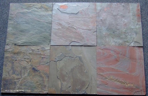 Buy Multi Pink Indian Slate Stone Tiles At Best Price Natural Slate ...