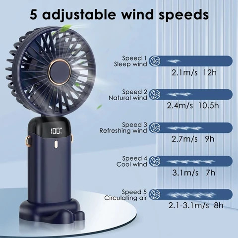 Buy New Charging Electric Foldable Portable Hand Fan Mini Usb ...