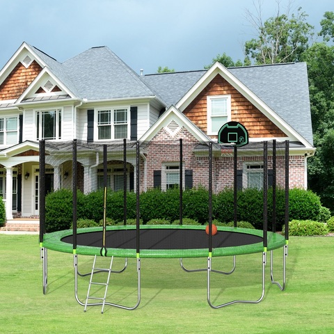 Buy Procircle Outdoor Trampoline With Basketball Hoop And Enclosure ...