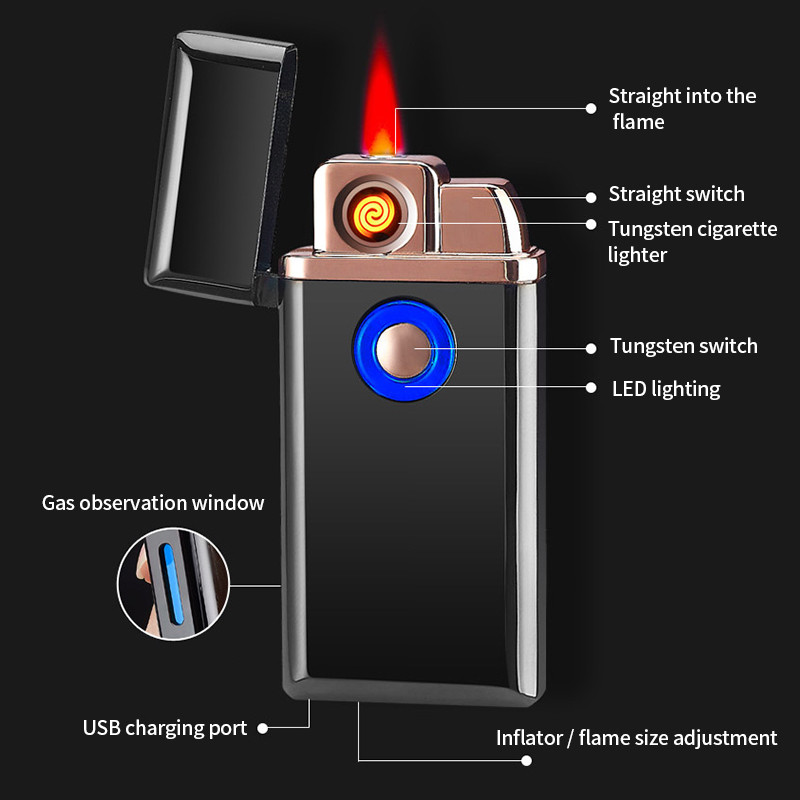 Buy Promotional Usb Charged Heat Coil Ignition Lighter Refillable Gas ...
