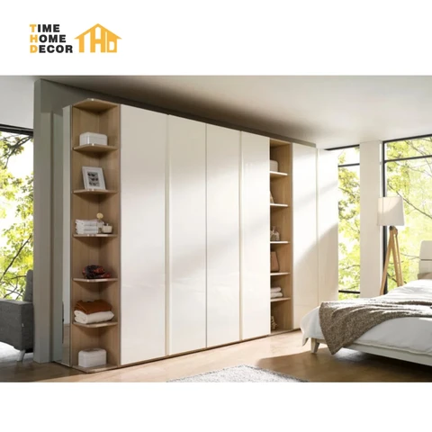 Buy Sliding Laminate Almirah Sunmica Design Wardrobe Big Mirror Classic ...