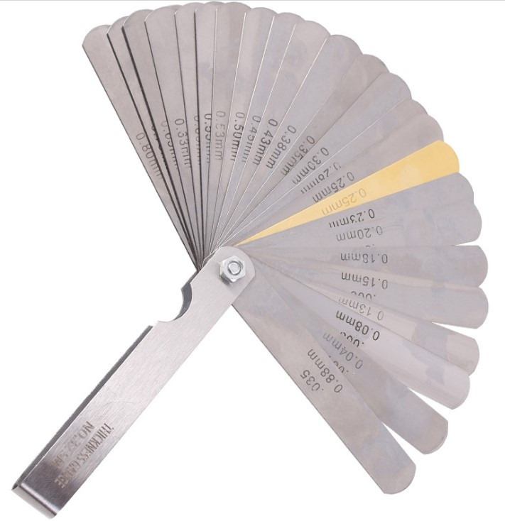 Buy Stainless Steel Feeler Gauge Dual Marked Metric And Imperial Gap Measuring Tool (0.04-0.88 ...