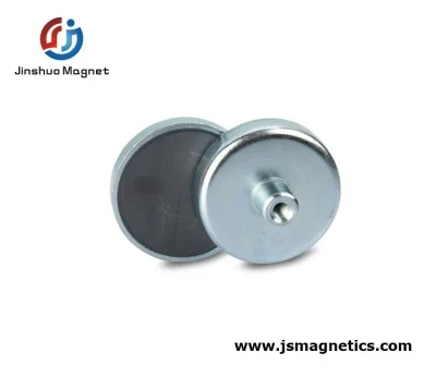Buy Strong Ferrite Ceramic Pot Magnet With Internal Thread Cup Magnet ...