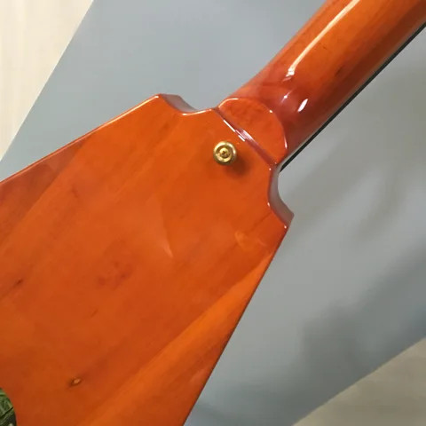 Buy Transparent Fly V-shape Electric Guitar Solid Wood Hh Gold Hardware ...