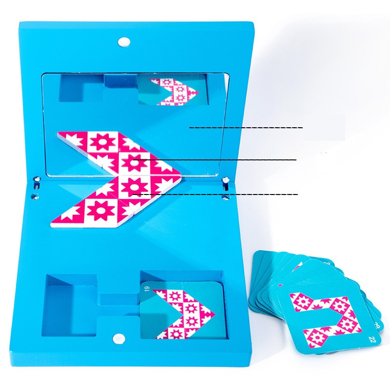 Buy Wooden Mirror Jigsaw Puzzle Game Education Whole Brain Space ...