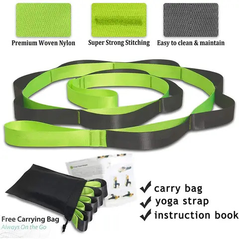 Buy Yoga Stretch Out Strap Nylon Stretching Strap With Loops Yoga Strap ...