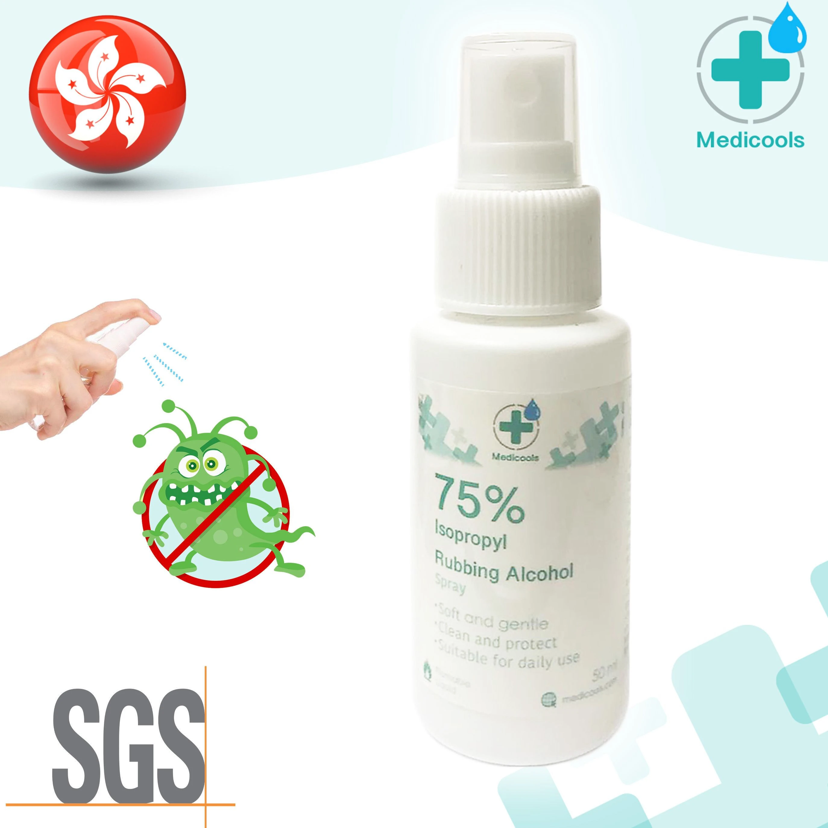 Buy Medicools 75% Isopropyl Alcohol Spray Hand Sanitizer Antiseptic ...