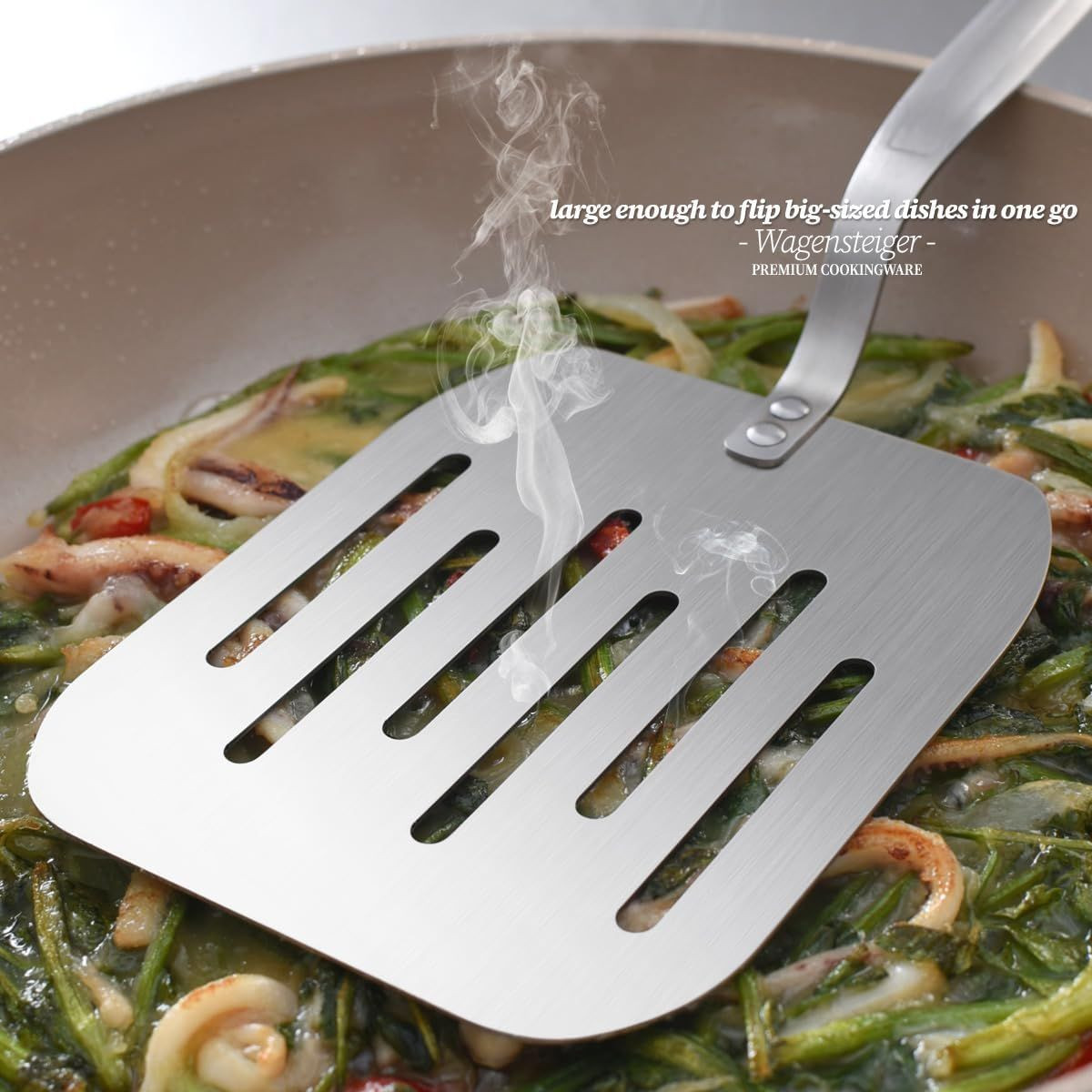 Buy Sus304 Stainless Steel Spatula - Slotted, Ergonomic, Durable, Extra ...