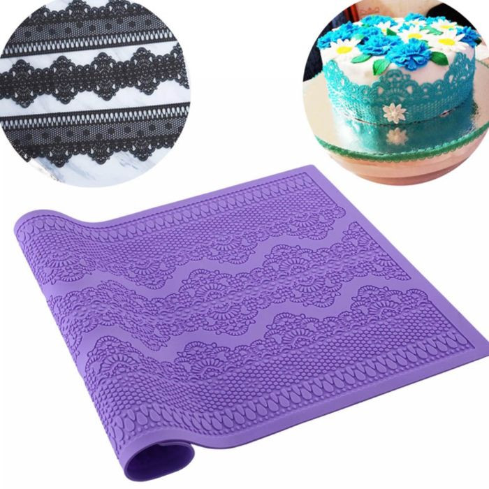 Buy Wedding Cake Border Decorating Silicone Lace Mat Impression ...