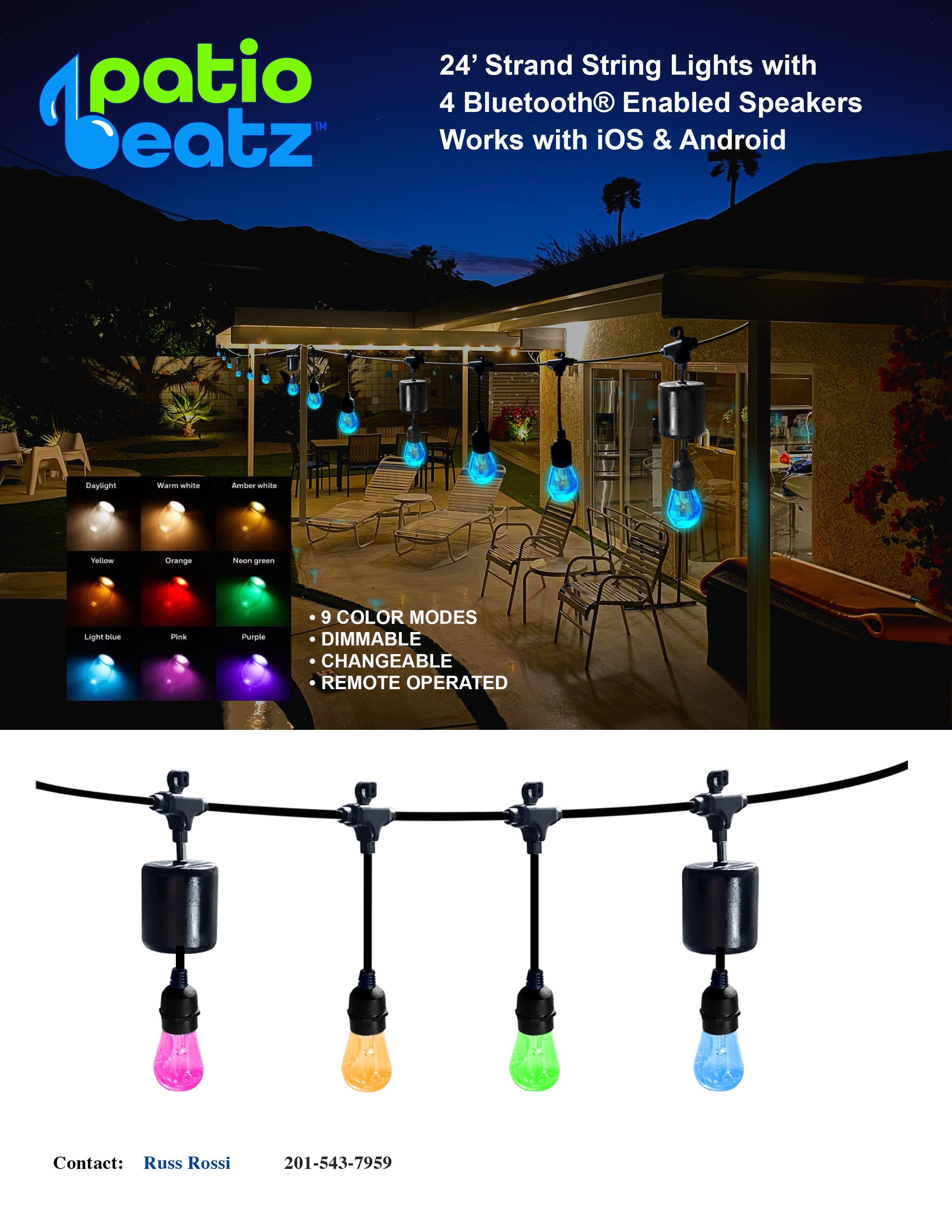 Buy Patio Beats String Lights from Rockin Electronics, USA | Tradewheel.com