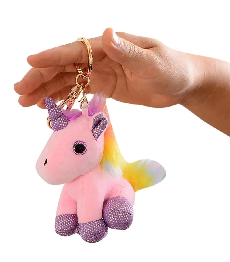Buy Cute Unicorn Plush Stuffed Keychain Animal Backpack Clip Handbag ...