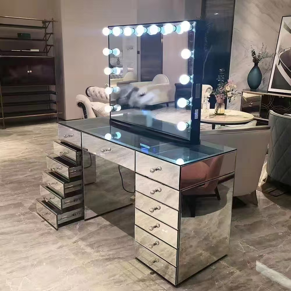 Buy 13 Drawer Vanity Table And Mirror (mirror Style) Yx003-v from ...