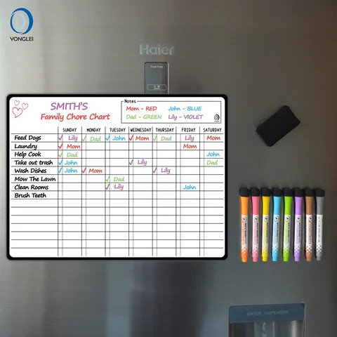 Buy 13.3-11a1 Nano Dry Erase Magnetic Fridge Task Planner Kids Planner ...