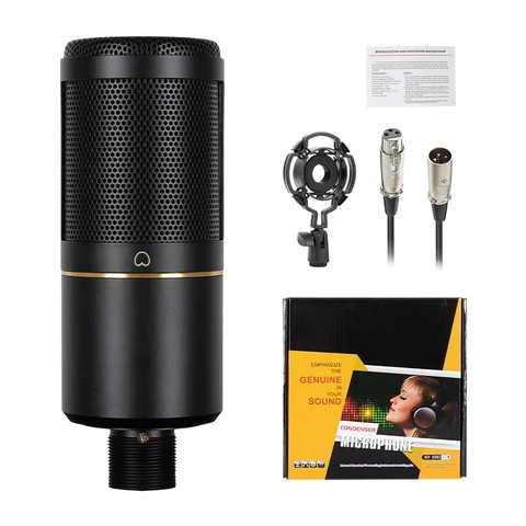 Buy 48v Condenser Studio Professional Microphone Bundle Monitor ...
