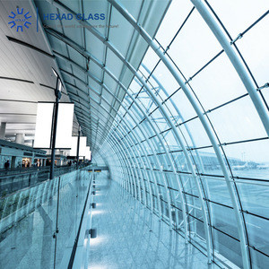 Buy 4mm+4mm Architectural Curved Translucent Laminated Safety Fence ...